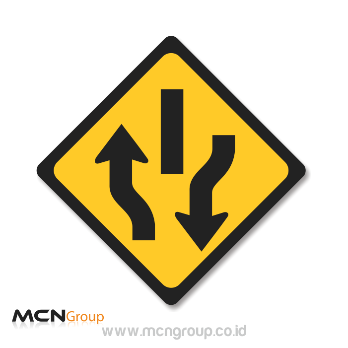 Rambu Lalu Lintas Awal Pembatas Konstruksi Fisik Pemisah Jalur Lalu ...